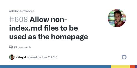 allow non index md files to be used as the homepage · issue 608
