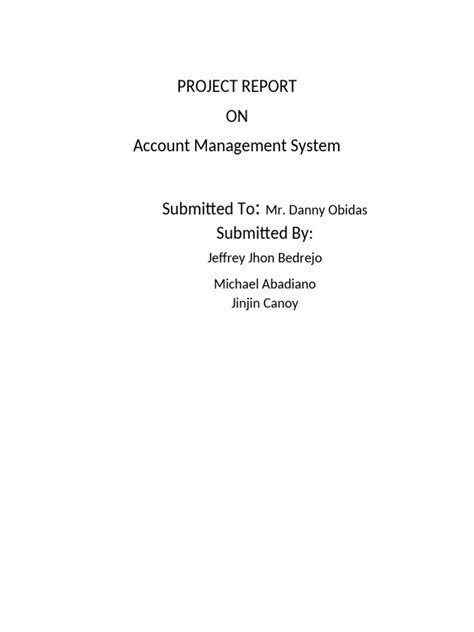 account management system documentation pdf usability system