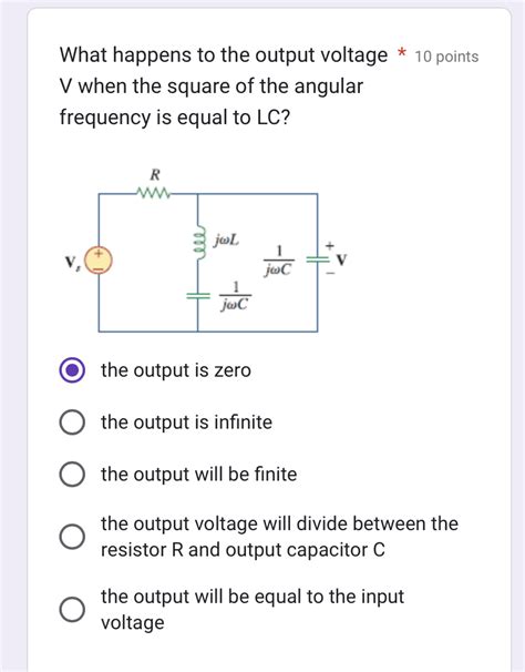 Solved What Happens To The Output Voltage Points V When Chegg