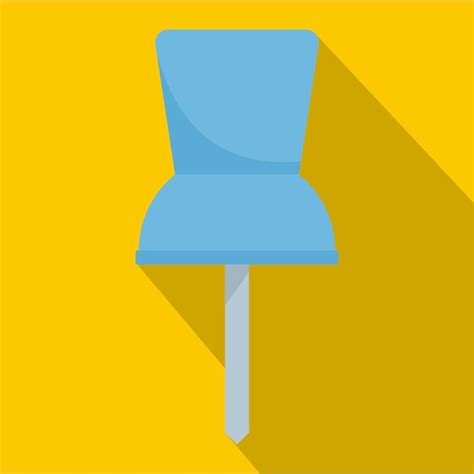 Ícono de pin Ilustración plana del ícono del vector de pin para la web
