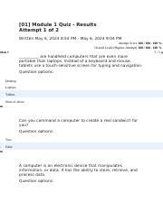 Understanding Computers Quiz On Basics And Components Course Hero