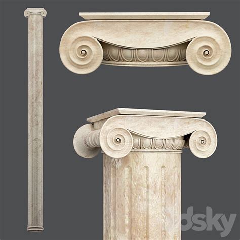 Ionic Column Building 3d Model
