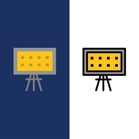 Alphabet Board Education Presentation Icons Flat And Line Filled Icon