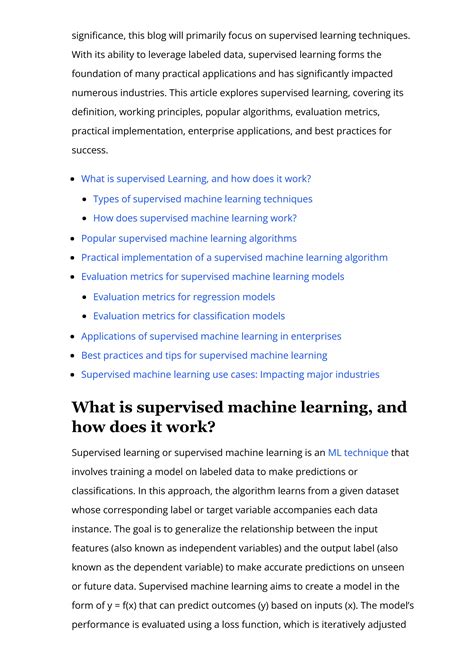 Supervised Learning Techniques And Applications Pdf Web Development Internet