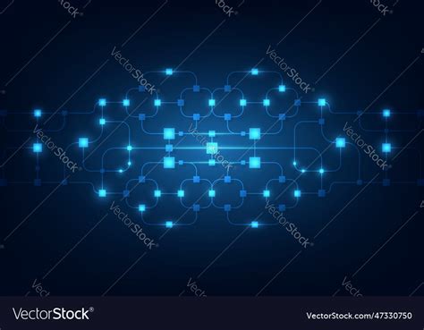 Abstract Circuit Networking Blockchain Concept Vector Image