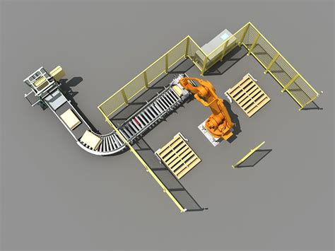 Palletizing Cell Scene 3d Model 119 Fbx Max Free3d