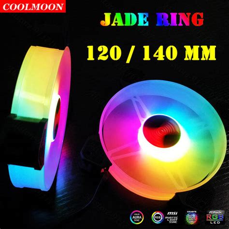 Coolmoon V Pin Rgb Fans Mm Mm Computer Case Cooling Fans Heatsink Dissipation Gaming