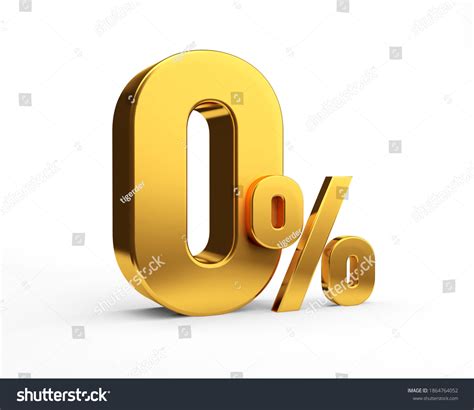 Golden Zero Percent 0 Special Offer Stock Illustration 1864764052 ...