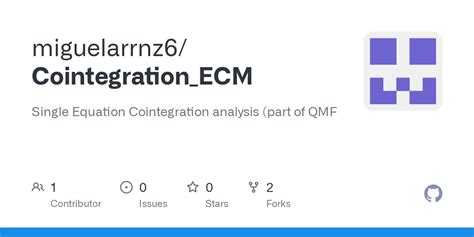 Github Miguelarrnz6 Cointegration Ecm Single Equation Cointegration