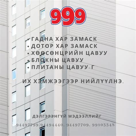 999 Үндэсний үйлдвэрлэгч Та барилгын ажилд хэрэглэгдэх гадна дотор замаск болон бүх төрлийн