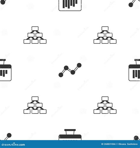 Set Monitor With Graph Chart Graph Infographic And Hierarchy