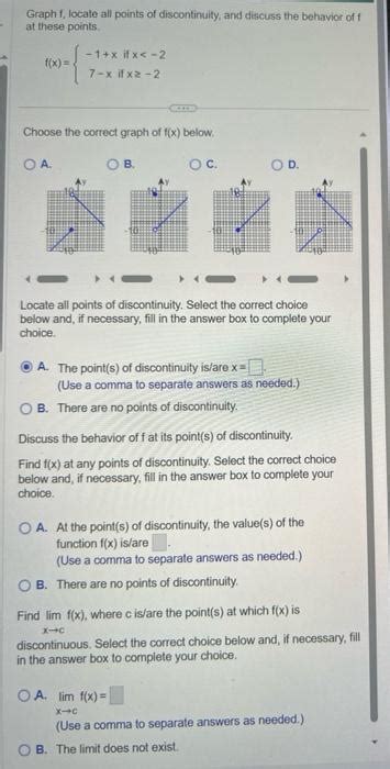 Solved Graph Locate All Points Of Discontinuity And Chegg