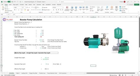 Booster Pump Size Calculation Sheet Salai Kyaw Posted On The Topic