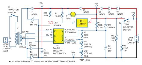 Designing 0 50v Variable Power Supply Using Lm317 Ic