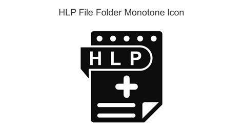 Hlp File Folder Monotone Icon In Powerpoint Pptx Png And Editable Eps Format Ppt Sample