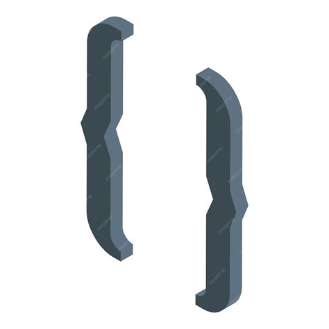 Premium Vector Isometric Curly Brackets Programming Code Symbol