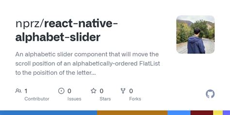 Github Nprzreact Native Alphabet Slider An Alphabetic Slider Component That Will Move The