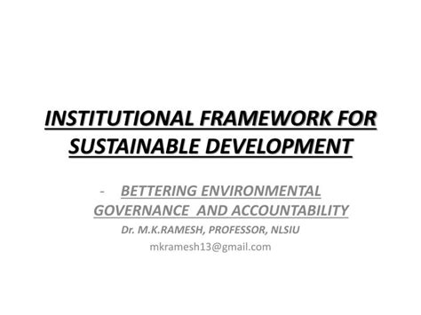 Ppt Institutional Framework For Sustainable Development Powerpoint Presentation Id 6985087