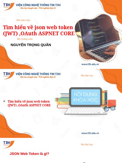 buổi 8 tìm hiểu về json web token jwt oauth aspnet core pdf