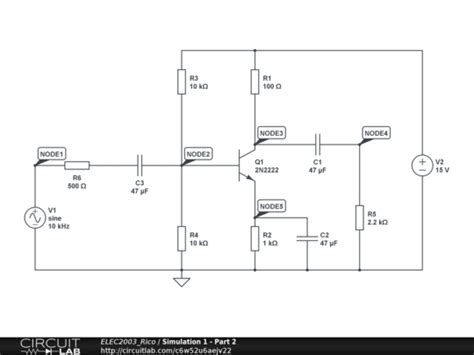 Simulation 1 Part 2 Circuitlab
