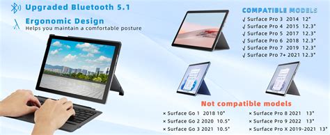 Qulose Keyboard Case For Microsoft Surface Pro 7 Plus Pro 7 Pro 6 Pro 5 Pro 4