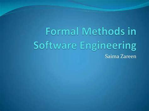 Ppt Formal Methods In Software Engineering Powerpoint Presentation Free Download Id6413699