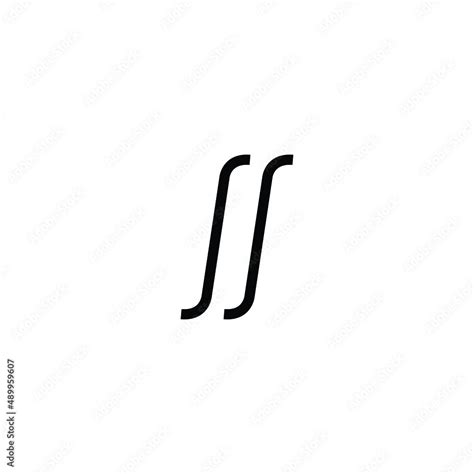 Double Integral Symbol Vector Double Integral Icon Stock Vector