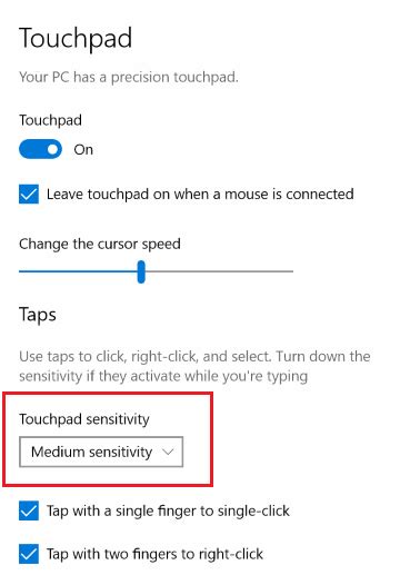 How To Adjust Touchpad Sensitivity Settings In Windows Community Micro Center
