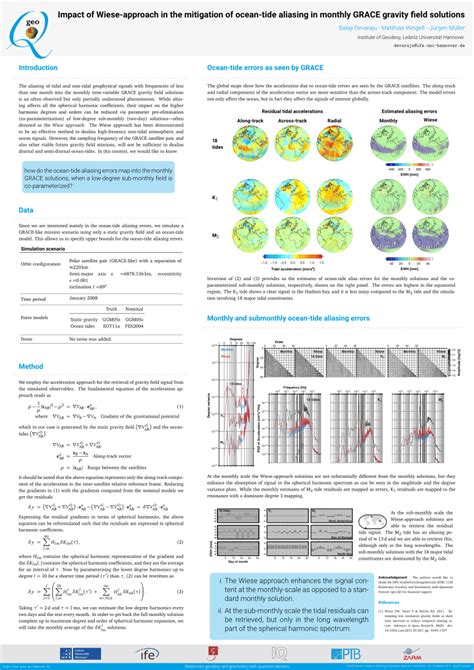 pdf impact of wiese approach in the mitigation of ocean tide aliasing