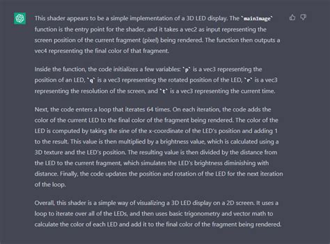 Xor On Twitter Uh Chatgpt Knows What My Shader Does From Reading The Code
