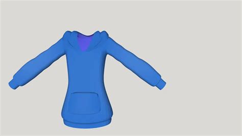 Hoodie Blau 3d Warehouse