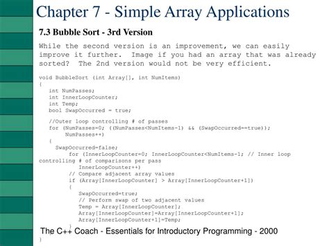 Ppt Chapter 7 Simple Array Applications Powerpoint Presentation