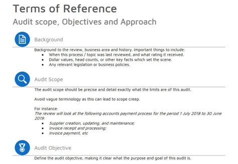 B6 1 Audit Terms Of Reference Word My Audit Spot