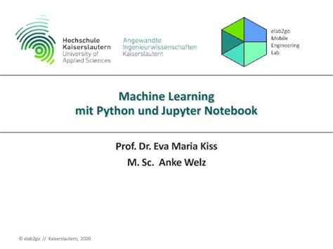 PDF Machine Learning Mit Python Und Jupyter Notebook Elab Go Maschinelles Lernen Mit