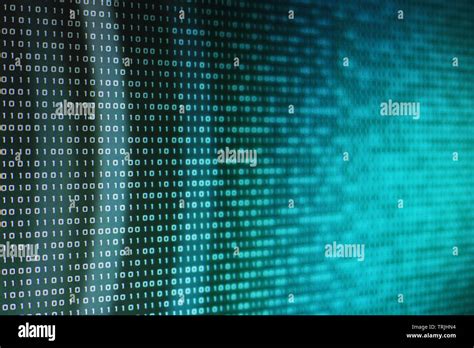 Binary Code Computer Theme Background Selective Focus Image Of Led