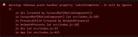 [bug] animatepresence s onexitcomplete prop doesn t work · issue 693