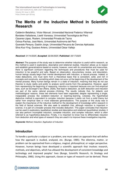 Pdf The Merits Of The Inductive Method In Scientific Research