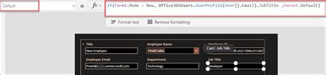 Power Apps Get Current User Email Profile User ID Department SharePoint Microsoft Power