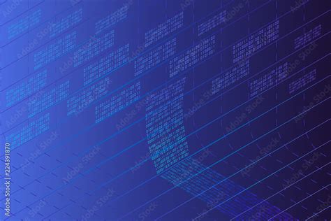 Vector Abstract Big Data Visualization Blue Glowing Data Flow As