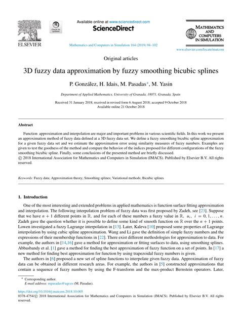 pdf 3d fuzzy data approximation by fuzzy smoothing bicubic splines