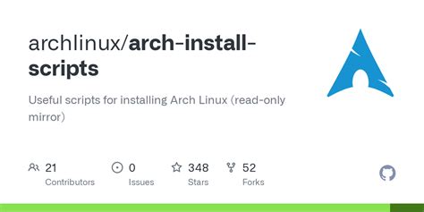 Github Archlinuxarch Install Scripts Useful Scripts For Installing