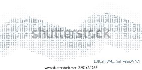 Digital Stream Binary Data Streaming Ones Stock Vector Royalty Free