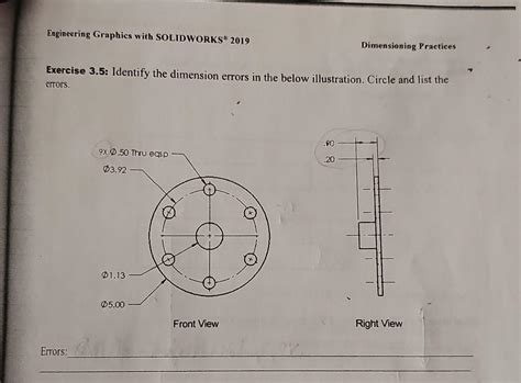 Solved Identify Thedimension Errors In The Below