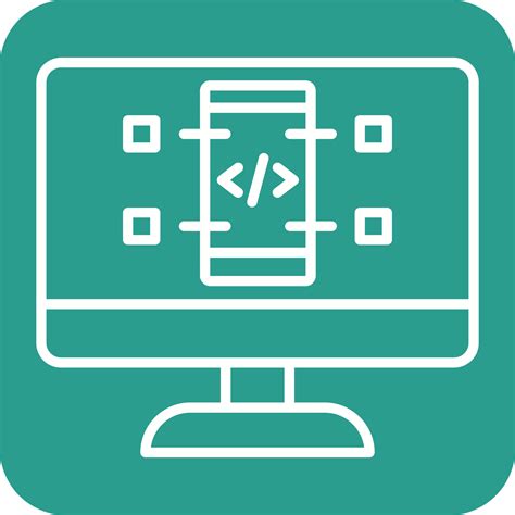 Software Development Line Round Corner Background Icons 14661831 Vector