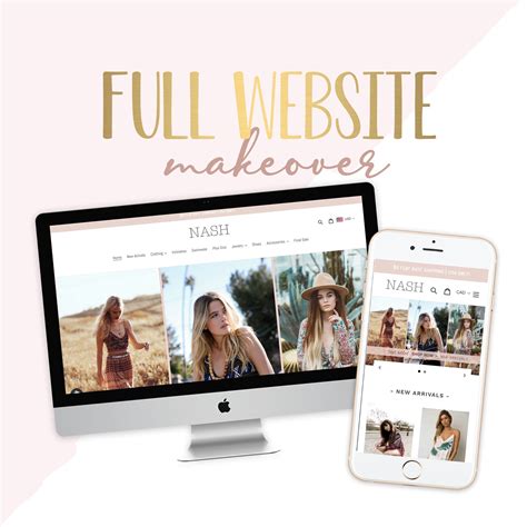 full shopify website makeover redesign website design shopify store