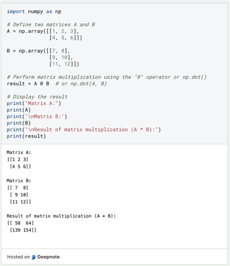 How Does Matrix Multiplication Work Data Basecamp