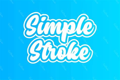 Double Stroke White Text Effect | Vector File Illustrator PREMIUM