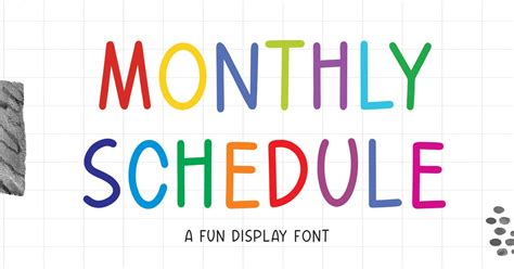 Monthly Schedule Notes Font Sans Serif Ft Christmas And Christmas