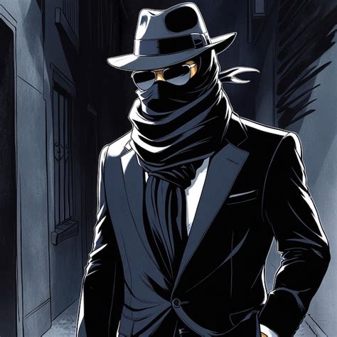 A Captivating Illustration Of A Mysterious Figure In Incognito Attire Premium Ai Generated Image