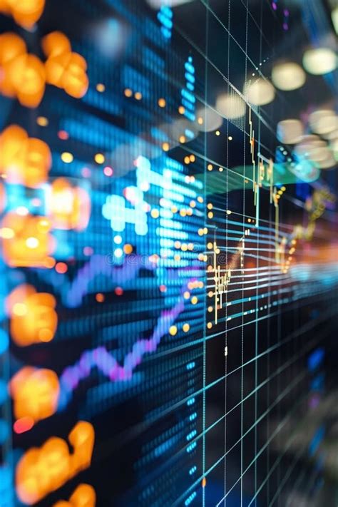 Digital Representation Of Stock Market Data With Graphs And Indicators Stock Image Image Of